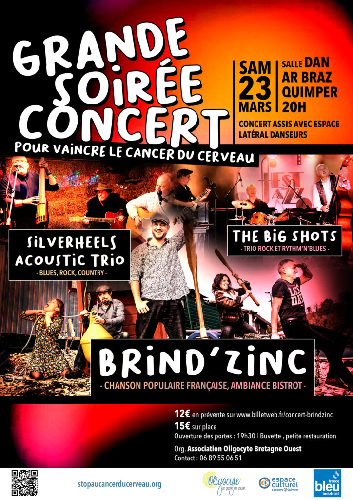 23 Mars : GRAND CONCERT Salle DAN AR BRAZ - Oligocyte Bretagne